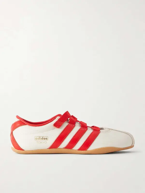 ADIDAS ORIGINALS Tokyo Mj Leather-trimmed Canvas Sneakers - Cream
