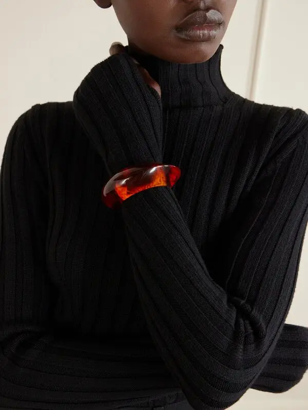 Alaïa Edge Gold-tone Bangle