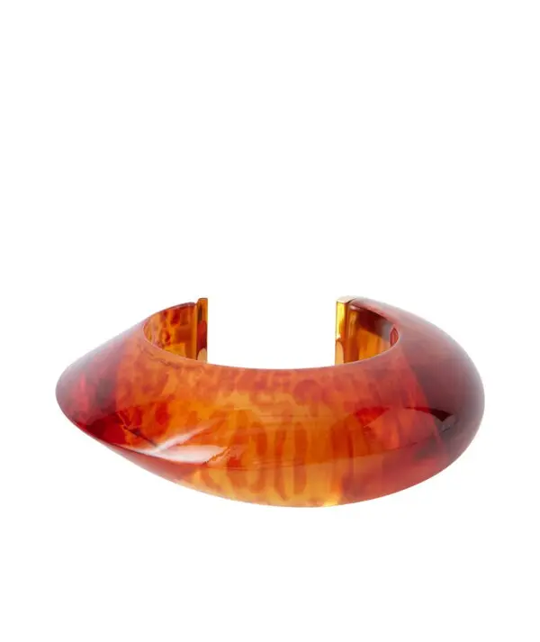 Alaïa Edge Gold-tone Bangle - Tortoiseshell