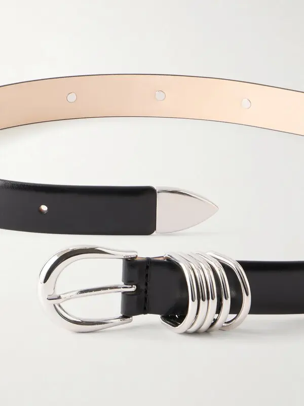 DEHANCHE Hollyhock Stone Embellished Leather Belt