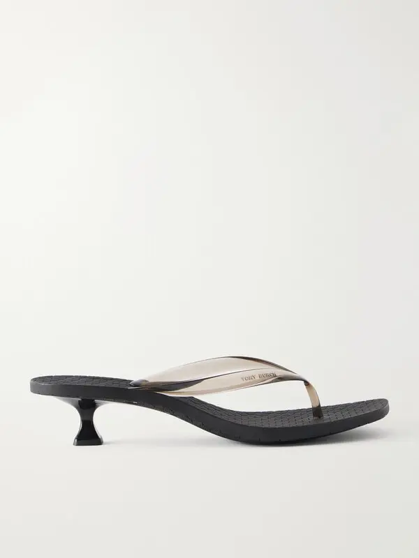 Tory Burch Sculptural Pvc Thong Sandals - Black
