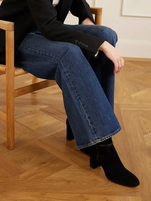 GIANVITO ROSSI Suede Zip-up Ankle Boots
