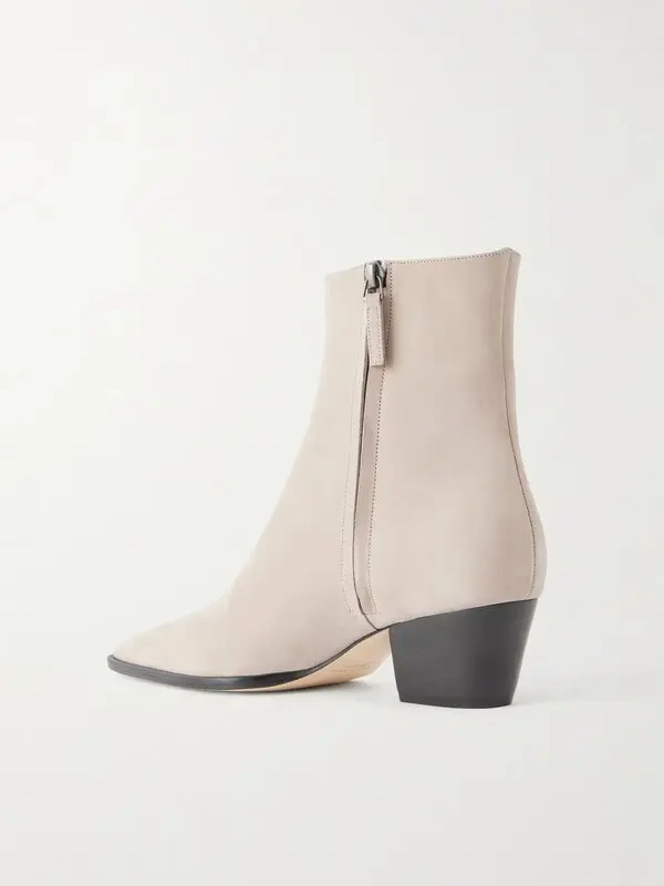 Manolo Blahnik Aliera 50 Nubuck Ankle Boots - Gray