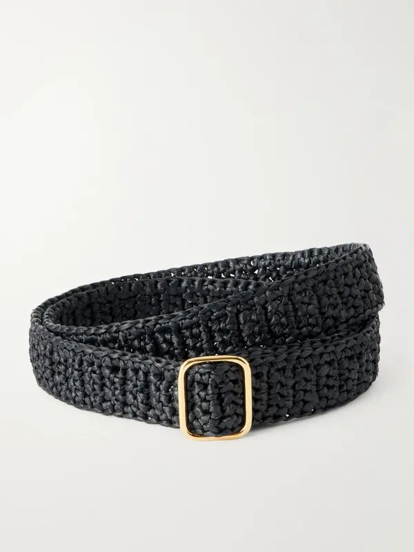 DEHANCHE Mako Raffia-effect Belt - Black