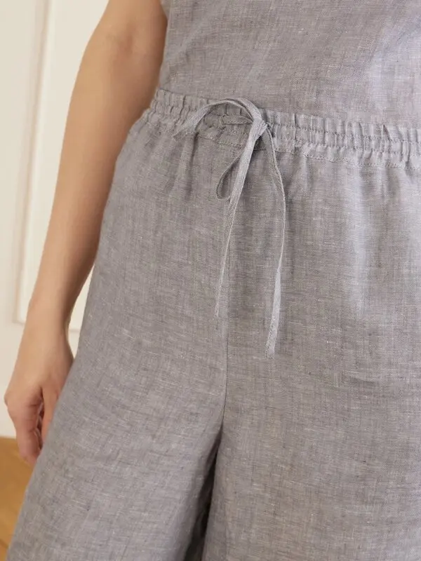 ERES Bienheureux Linen Straight-leg Drawstring Pants