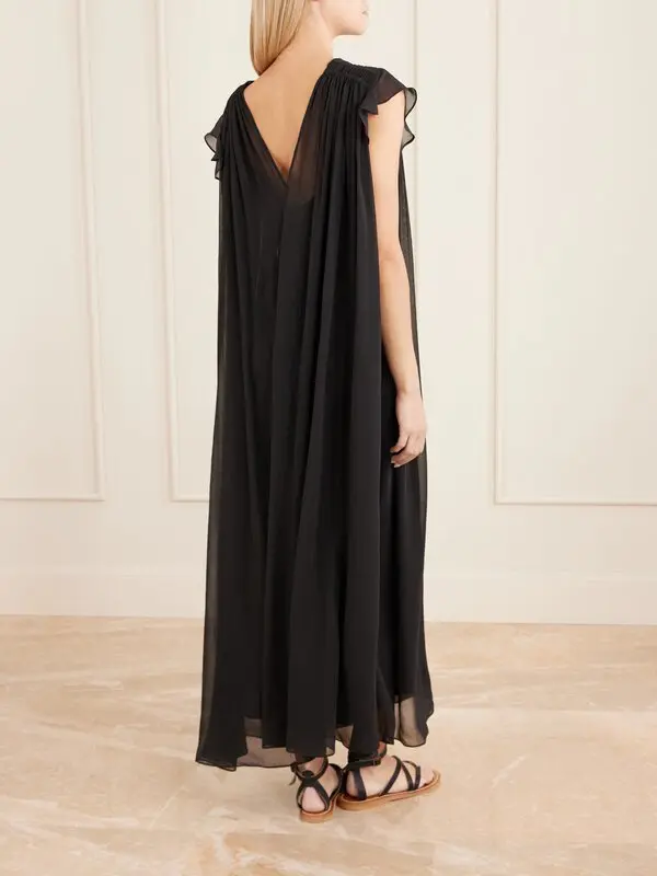 ERES Shirred Muslin Maxi Dress