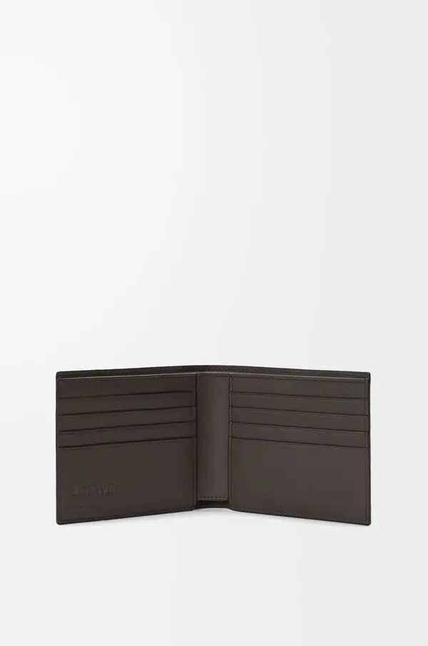 Loewe Puzzle Bifold Wallet In Supple Grained Leather Skin - Dark Grey