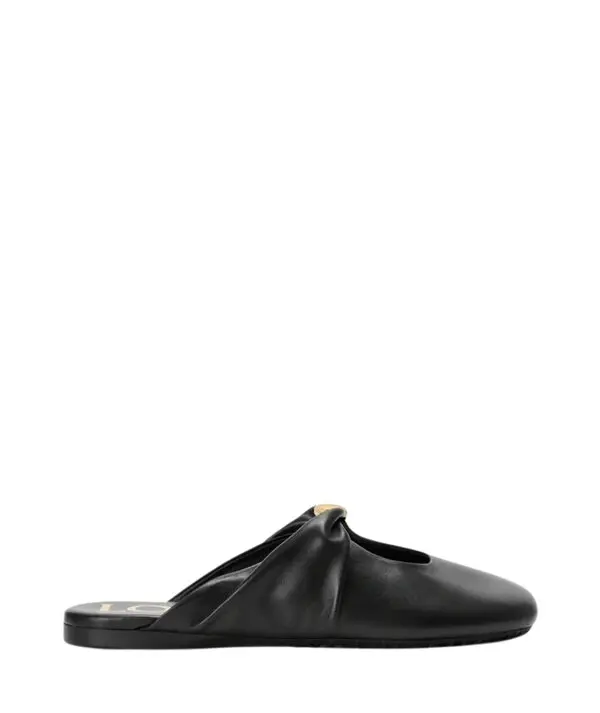 Loewe Pebble Soft Mule In Nappa Lambskin - Black