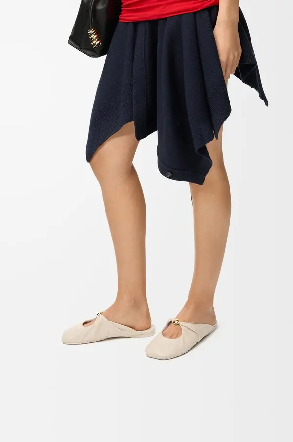 Loewe Pebble Soft Mule In Nappa Lambskin - Dough