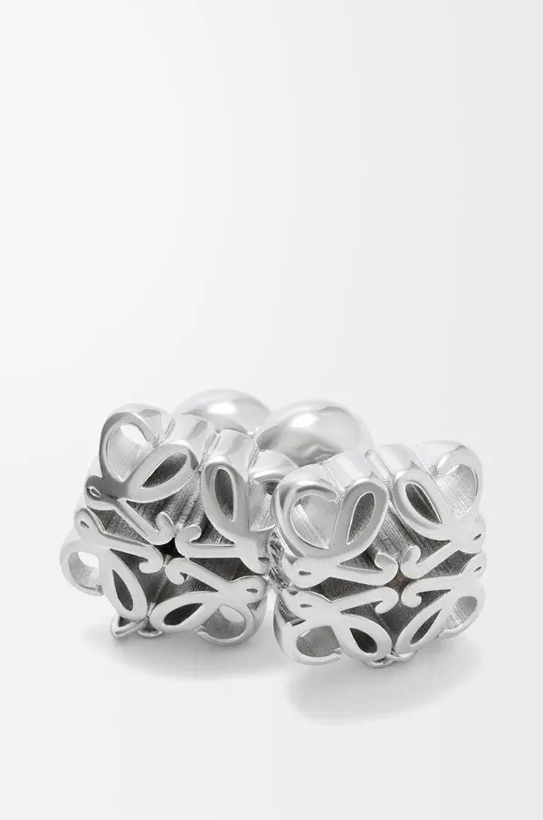 Loewe Anagram Bombé Chain Earrings In Sterling - Silver