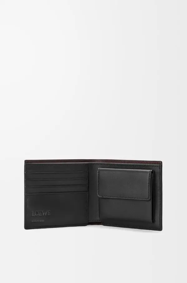 Loewe Switch Bifold Coin Wallet In Supple Grained Leather Skin And Suede