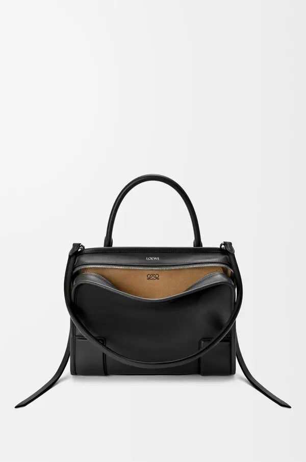 Loewe Medium Amazona 180 Bag In Soft Leather Skin - Black