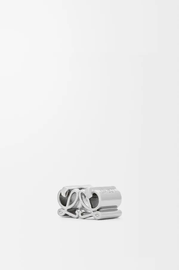 Loewe Double L Dice In Brass - Silver