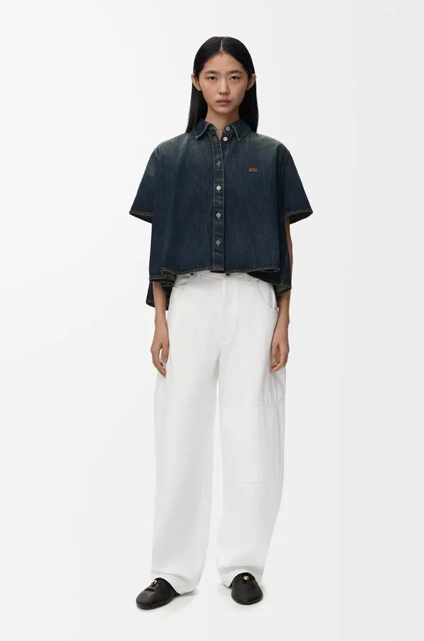 Loewe Jeans In Denim - White