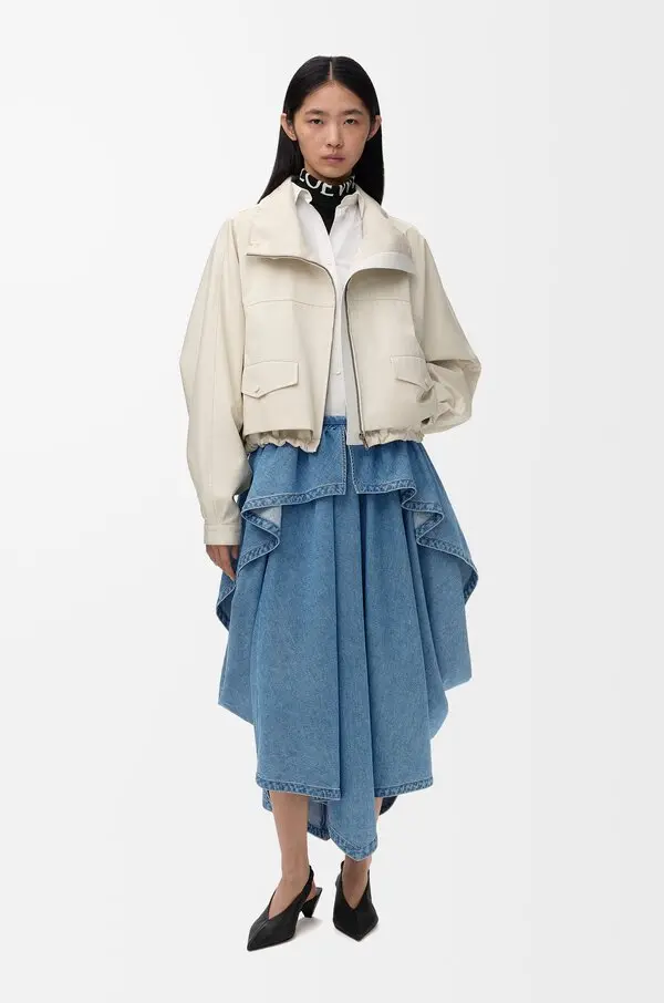 Loewe Skirt In Denim - Light Blue