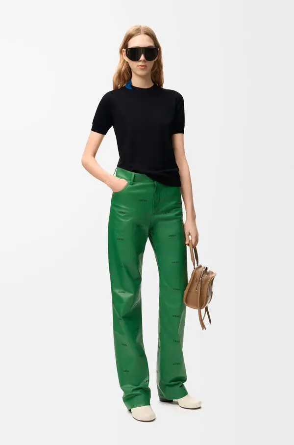 Loewe Top In Merino Wool - Black/navy Blue