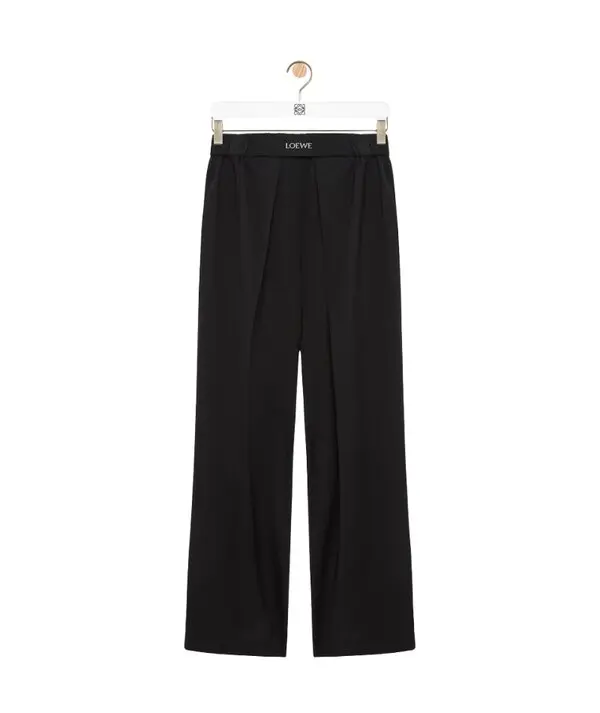 Loewe Elasticated Wool Tailoring Trousers - Black