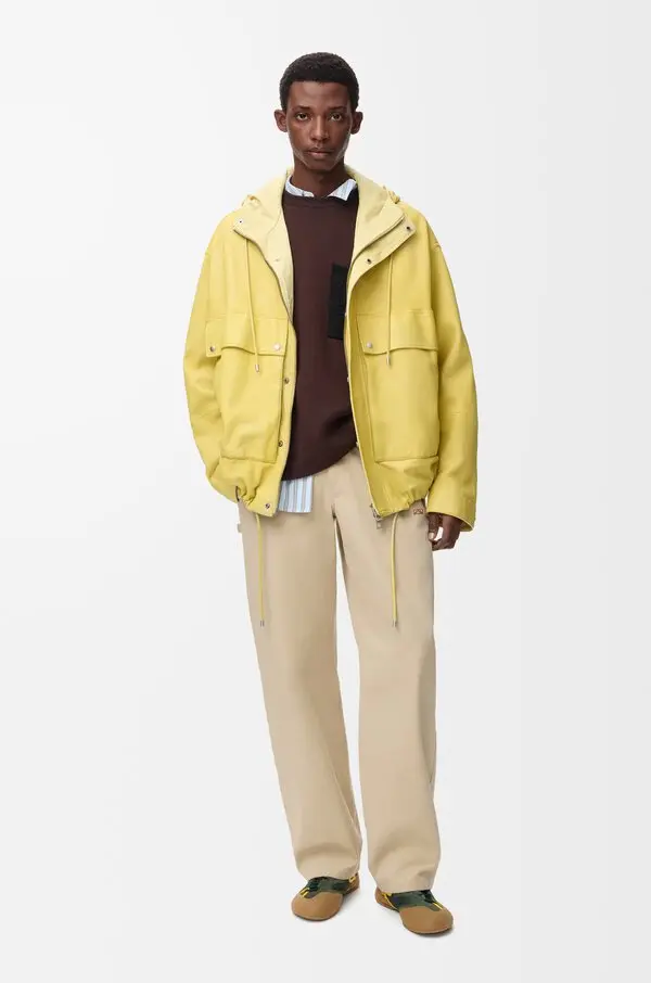 Loewe Trousers In Cotton - Beige
