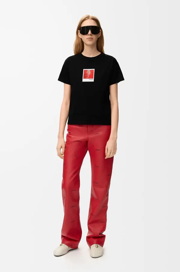 Loewe Regular Fit T-shirt In Cotton - Black