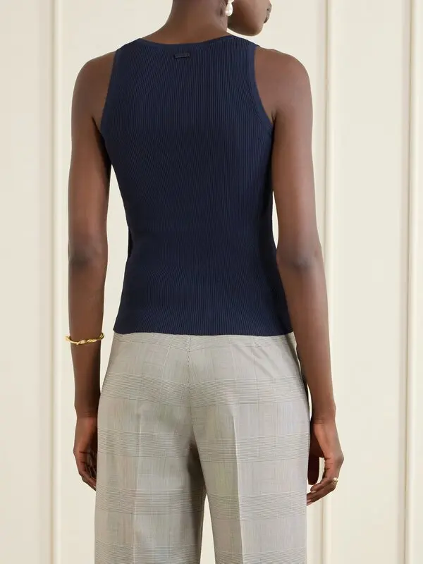 Max Mara Ribbed Scoop Neck Tank