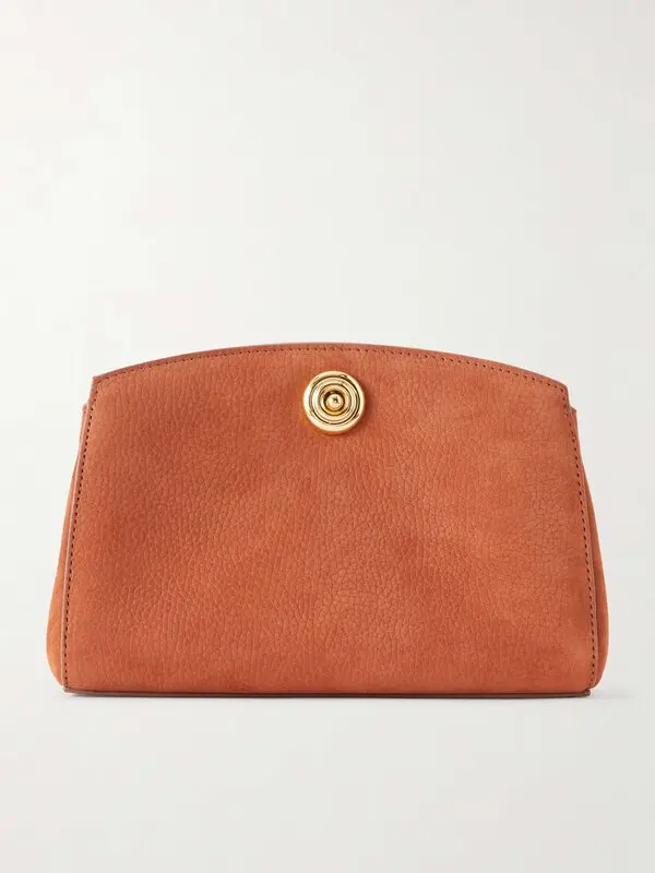 LIFFNER Pushlock Leather Clutch - Brick