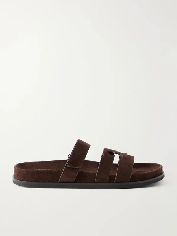 Tory Burch Ines Suede Slides - Brown