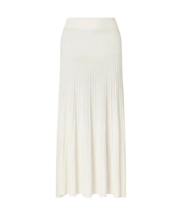 TWP Pleated Viscose-silk Blend Midi Skirt