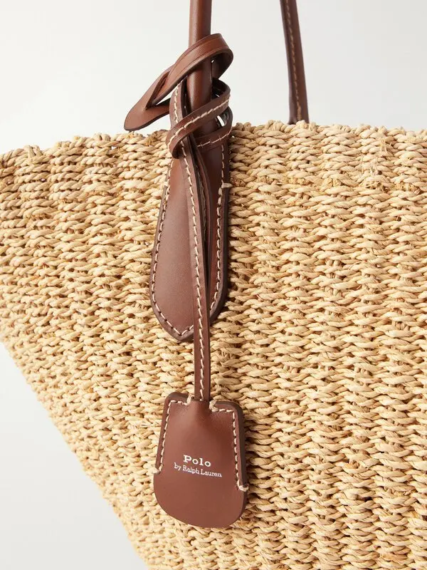 Polo Ralph Lauren Bellport Medium Raffia Tote - Neutrals