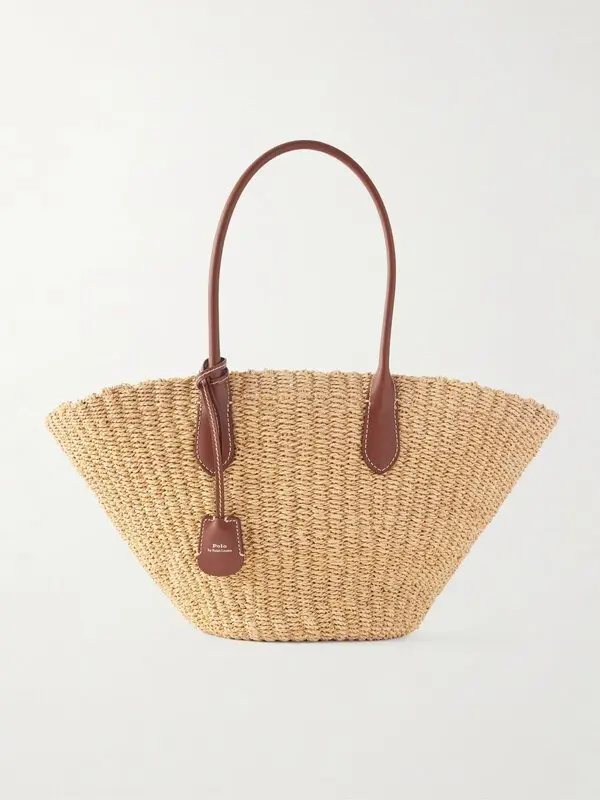 Polo Ralph Lauren Bellport Medium Raffia Tote - Neutrals