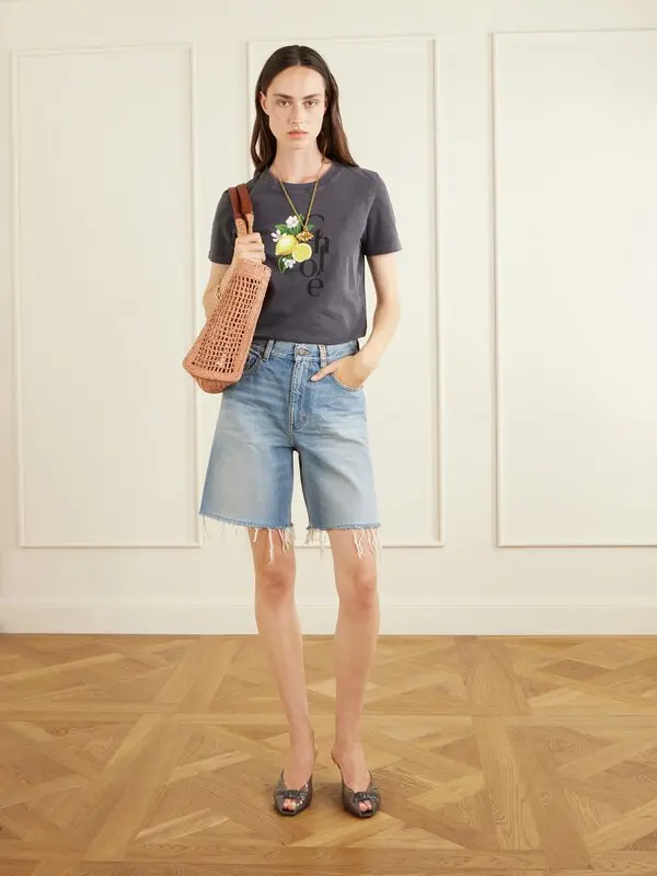 Chloé Printed Cotton-jersey T-shirt