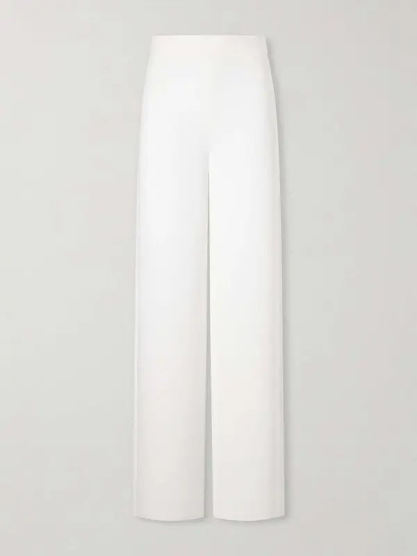 Max Mara Woven Wide-leg Pants - White