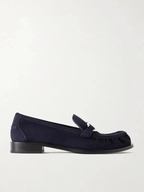 FERRAGAMO Suede Maryan Loafers - Blue