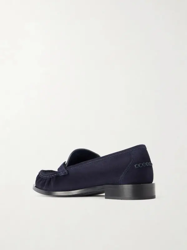 FERRAGAMO Suede Maryan Loafers - Blue
