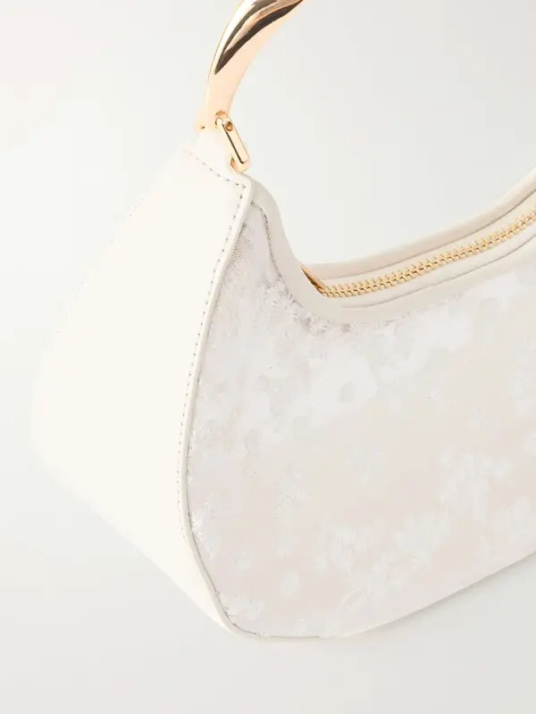 Simkhai Nixi Twist Embroidered Mesh Mini Bag - Ivory