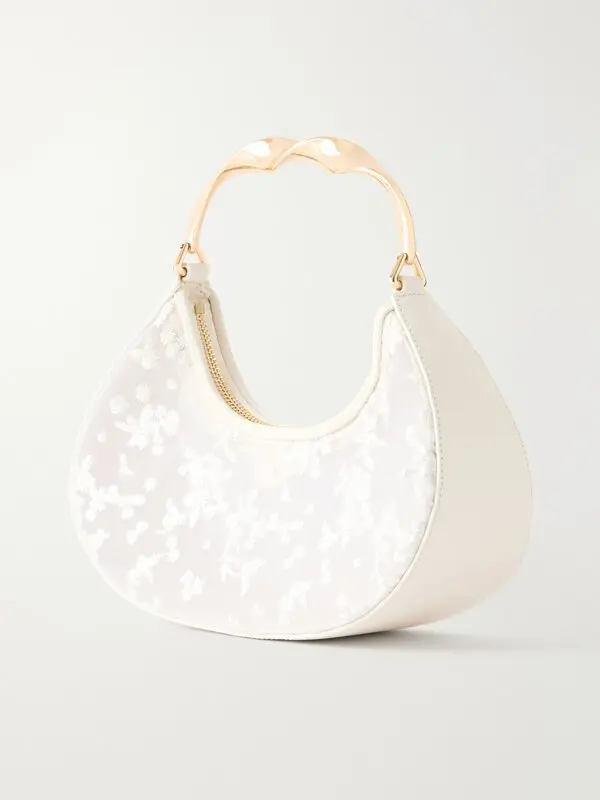 Simkhai Nixi Twist Embroidered Mesh Mini Bag - Neutrals