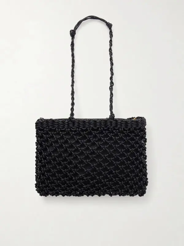 JIL SANDER Tangle Net Shoulder Bag - Black