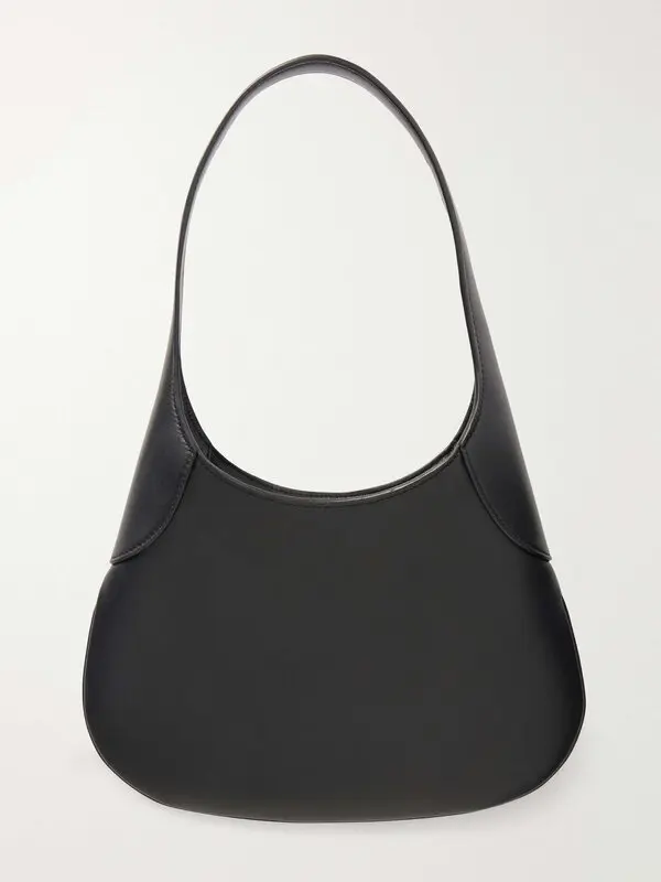 Khaite Joan Small Leather Shoulder Bag - Black