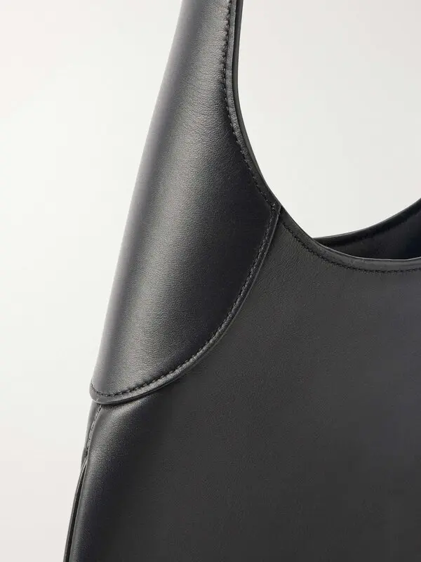 Khaite Joan Small Leather Shoulder Bag - Black