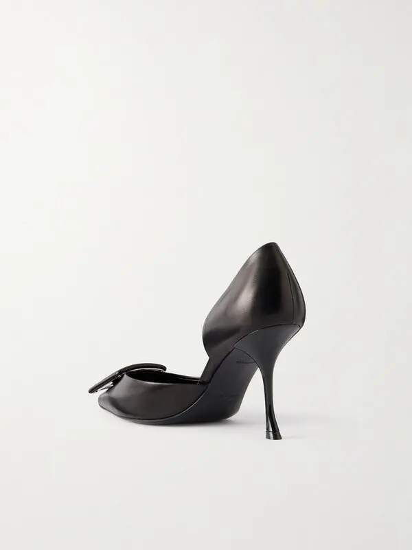 ROGER VIVIER Viv Ville 85 Buckled Leather Pumps