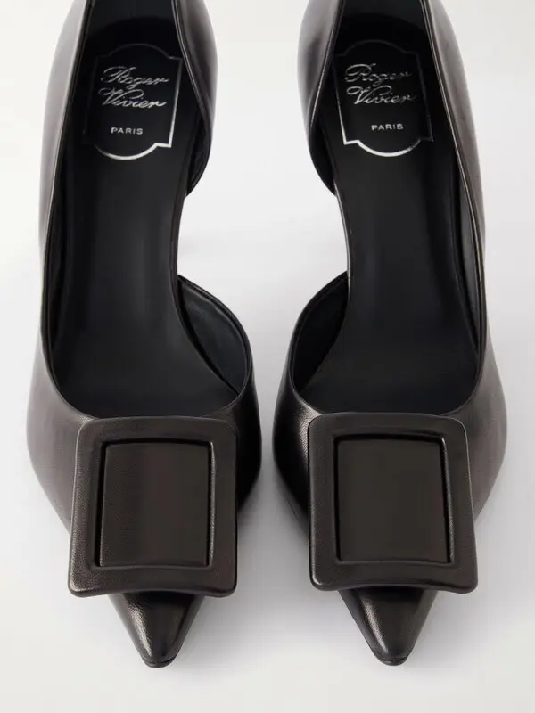ROGER VIVIER Viv Ville 85 Buckled Leather Pumps