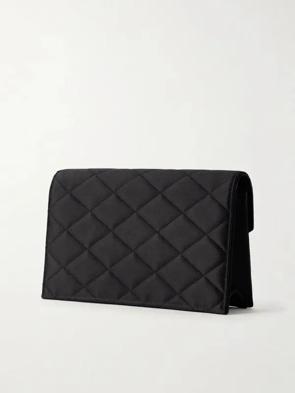 Saint Laurent Quilted Satin Shoulder Bag