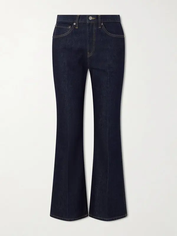 Khaite Clara Mid-rise Flared-leg Jeans - Blue