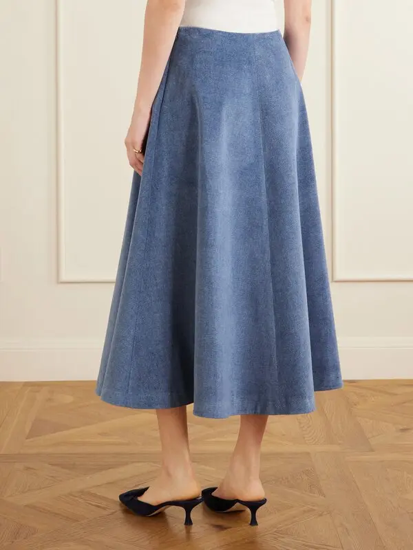 Altuzarra Varda Paneled Denim Midi Skirt