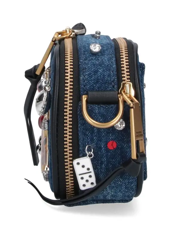 Marc Jacobs The Trinket Charm Denim Snapshot" Shoulder Bag