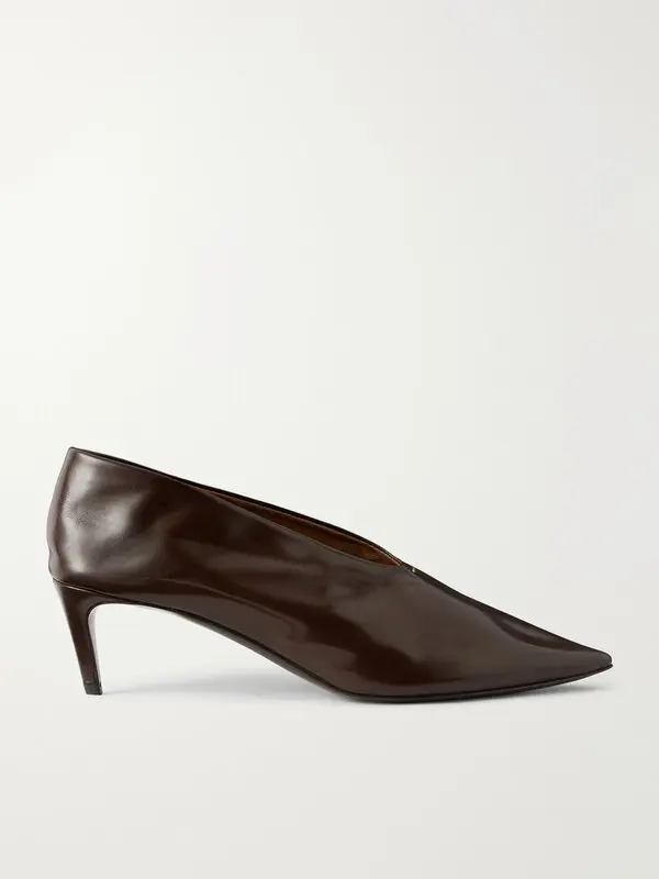 Khaite Miriam Leather Pumps - Brown