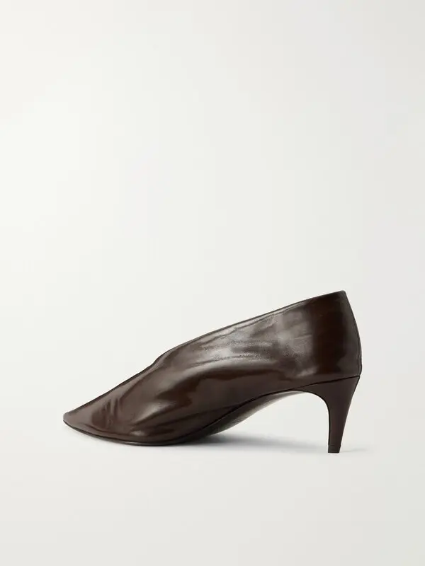 Khaite Miriam Leather Pumps - Brown