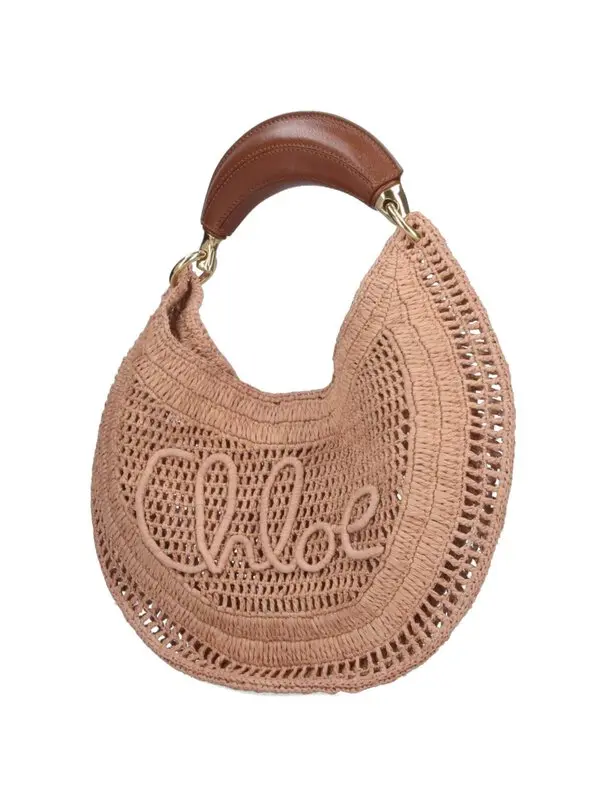 Chloé Raffia Hobo Bag - Beige