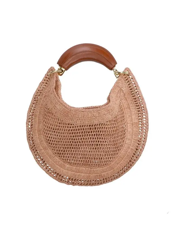 Chloé Raffia Hobo Bag - Beige