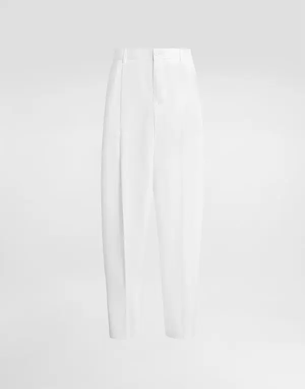Dolce & Gabbana Amphora-line Linen Canvas Trousers