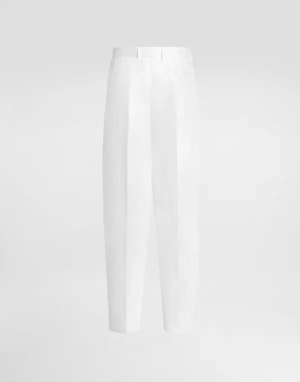 Dolce & Gabbana Amphora-line Linen Canvas Trousers